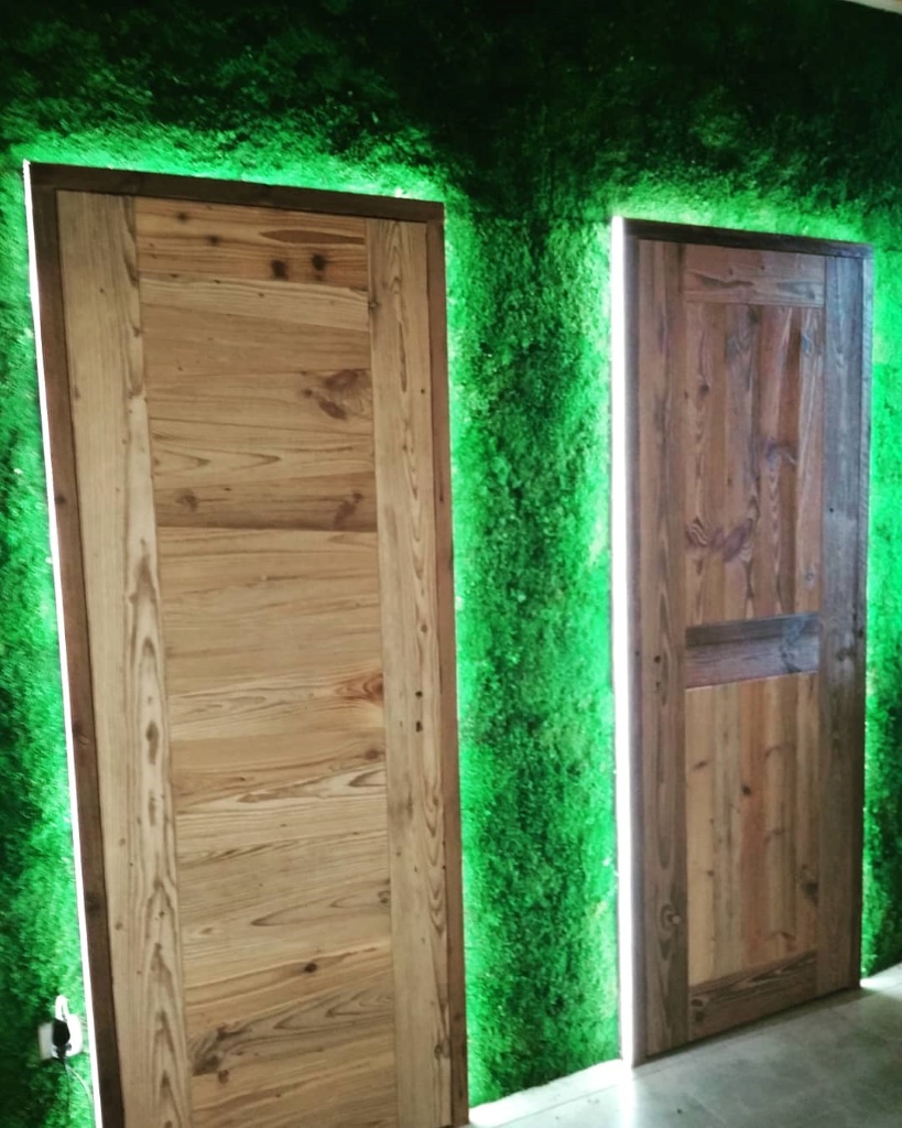 Frameless " Tyrolean " Flat moss wall panel 50 x 50cm | color - medium ...